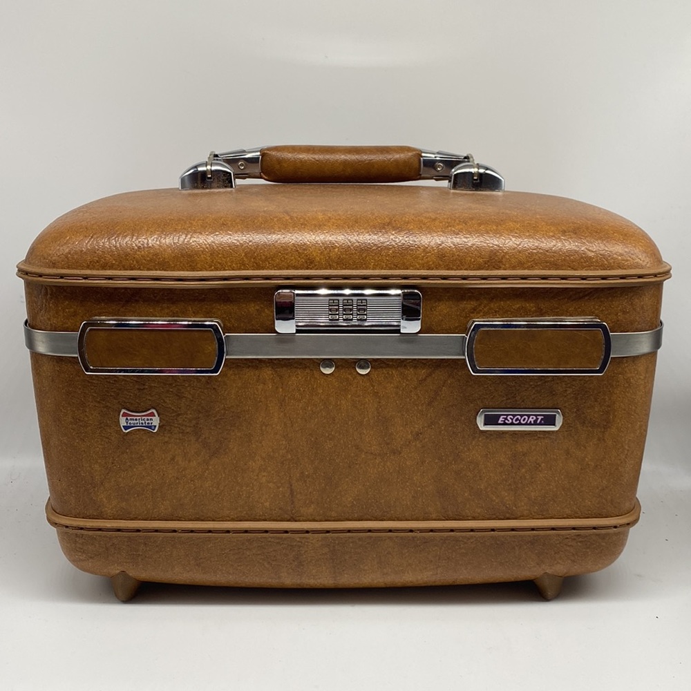 Vintage American Tourister Train Case Cosmetic Hard C… - Gem